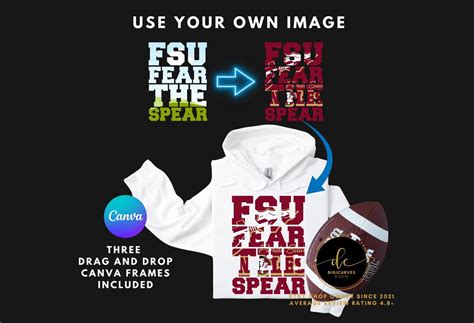 Fsu Fear The Spear Canva Frame Canva Frame Template Fsu Noles