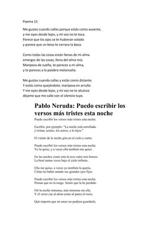 Me gustas cuando callas porque estás como ausente PDF