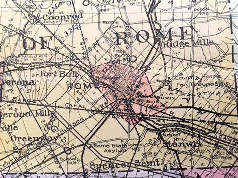 Antique Oneida County New York 1912 New Century Atlas Map Etsy