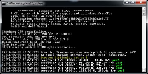 CPUMINER OPT Download The Optimized CPU Niner NoDevFee