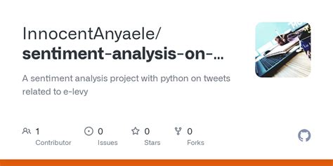 Github Innocentanyaelesentiment Analysis On Elevy Tweets A