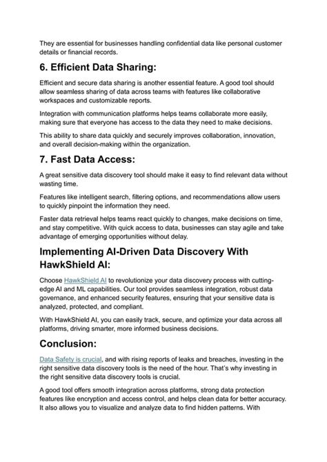 7 Features To Spot The Best Data Discovery Tools Pdf