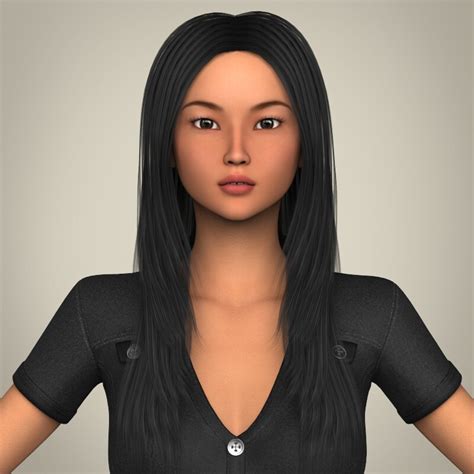 Artstation Japanese Beautiful Sexy Girl 3d Model Resources