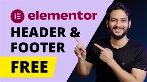 How To Build Headers And Footers Using Elementor For Free Youtube