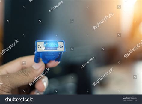 Vga Cable Use Connect Monitorconnection Devicemodern Stock Photo 752455984 Shutterstock
