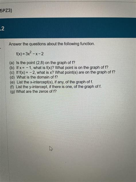 Solved Answer The Questions About The Following Function Chegg