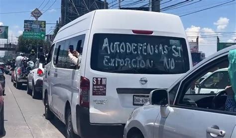 Video Autodefensas Del Transporte Protestan Contra De Las Extorsiones