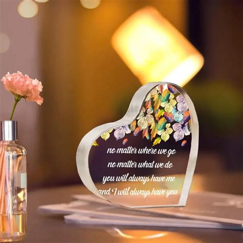 לוח אקריליק בצורת לב מתנת הערכה מושלמת למורים אחיות וחברים אידיאלי לימי הולדת חג המולד חג