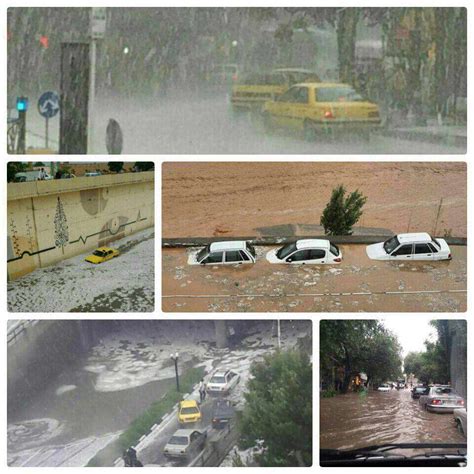 بارش شدید باران در تبریز باعث آبگرفتگی در خیابانها و معابر شد