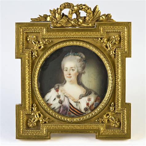 A Miniature Of Catherine Ii Empress Of Russia 1729 1796 After