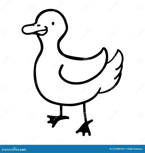 Duck Icon Isolated On White Background Duck Icon Thin Line Outline
