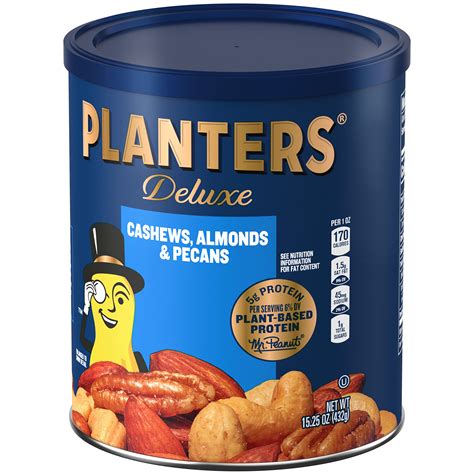 Planters Deluxe Cashews Almonds And Pecans Party Snacks