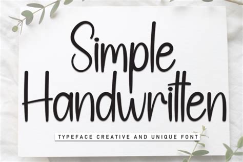 Simple Handwritten Font By · Creative Fabrica
