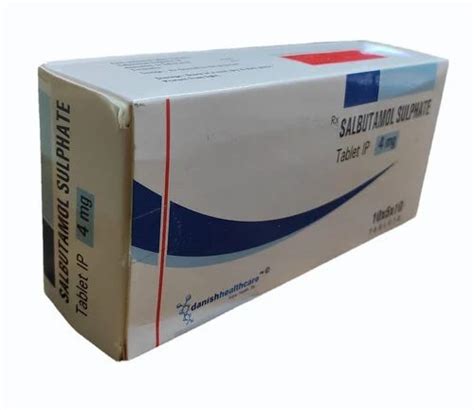 4mg Salbutamol Sulphate Tablet At Best Price In Ujjain By Sheeba Marketing Id 2852117715612