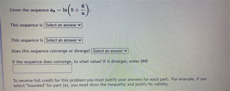 Solved Given The Sequence On In 5 In 5 4 This Sequence Chegg Com