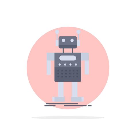 Robot Android Artificial Bot Technology Flat Color Icon Vector 18008800 Vector Art At Vecteezy