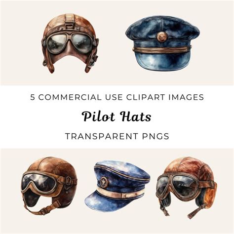 Pilot Hat Clipart Aviation Hat Png Airplane Pilot Helmet Png Pilot Uniform Clipart Captain