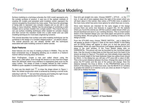 15 Surface Modeling Tutorial Do Proengineer Wildfire 2 Da Ptc Docsity