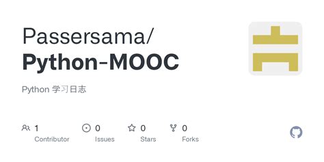 Github Passersamapython Mooc Python 学习日志