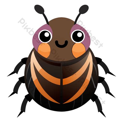 Beetle Bug Sits Colorful Isolated Sticker Vector Png Images Free Download Pikbest