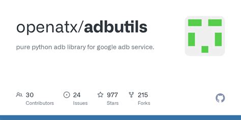 Github Openatx Adbutils Pure Python Adb Library For Google Adb Service