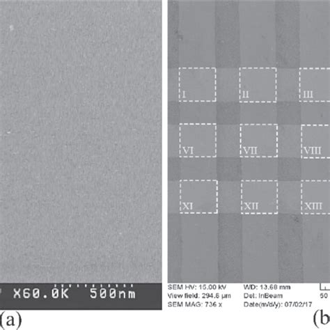 A Top View Sem Image Of The As Prepared Tio2 Thin Film Showing A