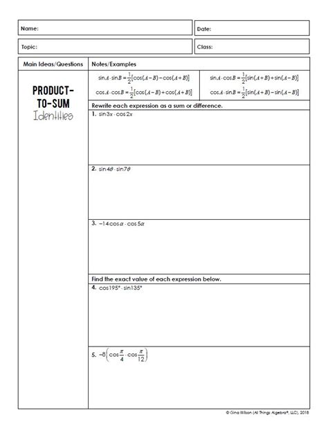 Pre Calculus Unit 6 Trigonometric Identities And Equations All Things