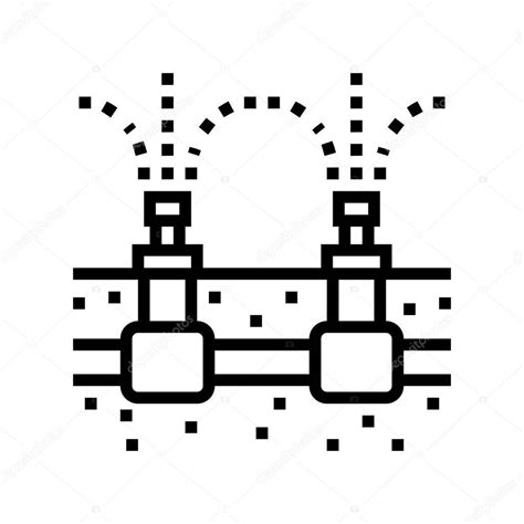 Riego Autom Tico Jardiner A L Nea Icono Vector Ilustraci N