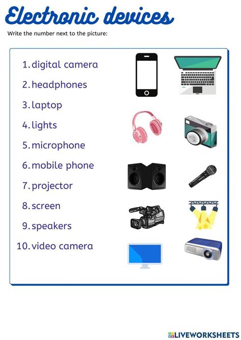 Electronic Devices Online Worksheet Live Worksheets Worksheets Library