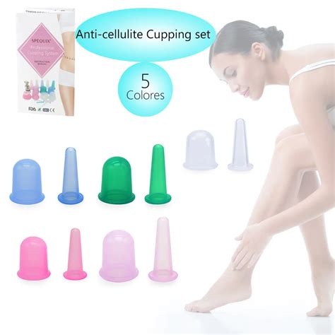 2pcs Silicone Cellulite Suction Cup Therapy Set Body Massage Vacuum