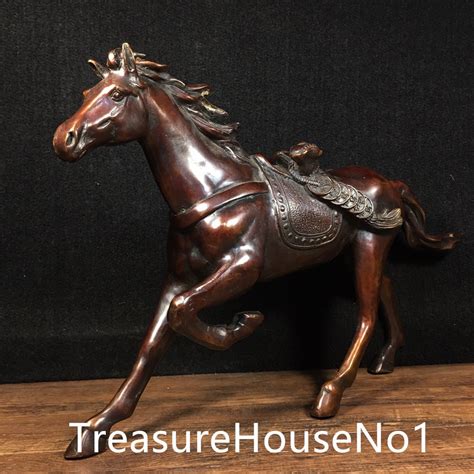 Chinese Antique Hand Carved Giant Pure Copper Ruyi Horse Etsy