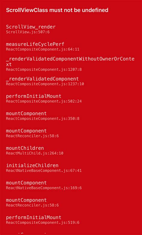Scrollviewclass Must Not Be Undefined React Native Ios Stack Overflow
