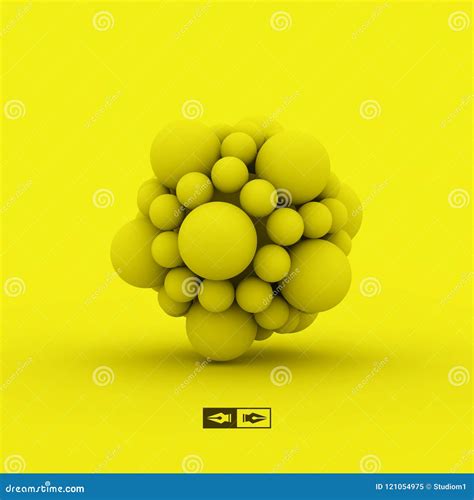 3d Molecule Molecular Structure Vector Illustration For Science Stock Vector Illustration Of