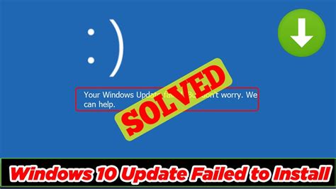 Fixed Windows 10 Update Failed To Install 100 Working Youtube