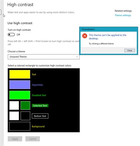 Unable To Revert Computer Out Of High Contrast Mode R