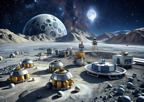 Futuristic Space Colony Concept Of Advanced Human Settlement Premium Ai Generated Image
