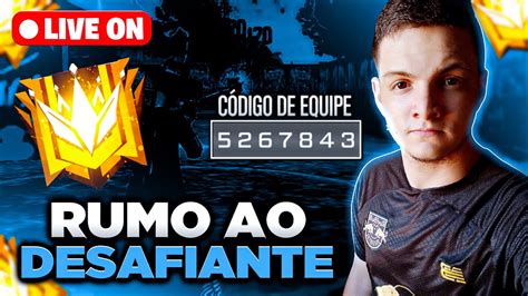 🔥 Live Ff 🔥 Free Fire Ao Vivo 🔥 Rumo Ao Desafiante Com Inscritos 🔥 Rank
