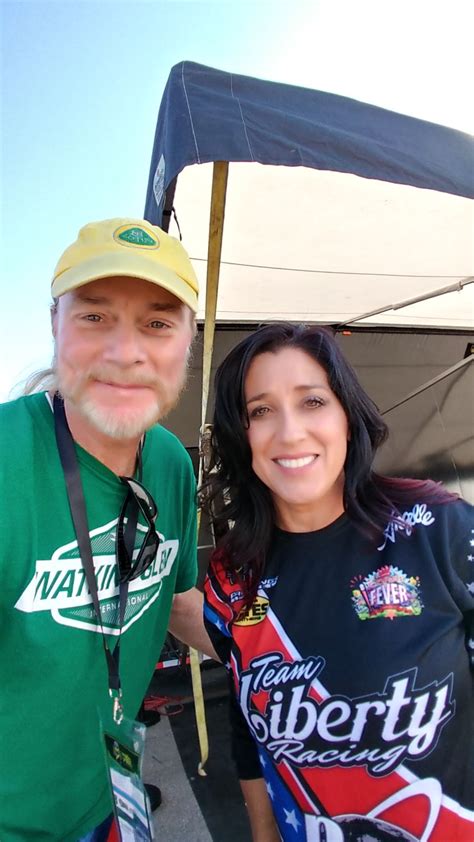 Gerry With Angelle Sampey 3 Time Nhra Pro Stock Motorcycle Champion