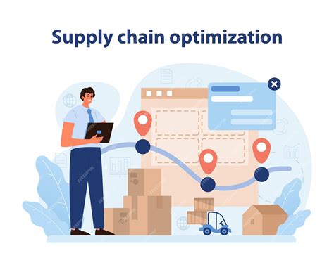Premium Vector Supply Chain Optimization Efficient Logistics Management Visualized With