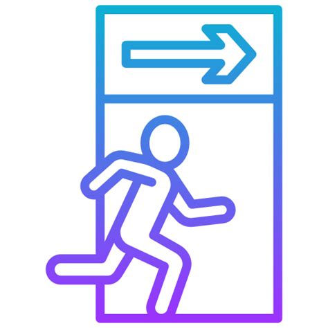 Emergency Exit Generic Gradient Outline Icon Freepik
