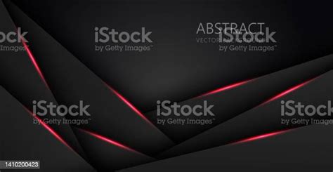 추상적 인 빨간 검은 색 공간 프레임 레이아웃 디자인 기술 삼각형 개념 배경 Eps10 벡터 3차원 형태에 대한 스톡 벡터 아트 및 기타 이미지 Istock