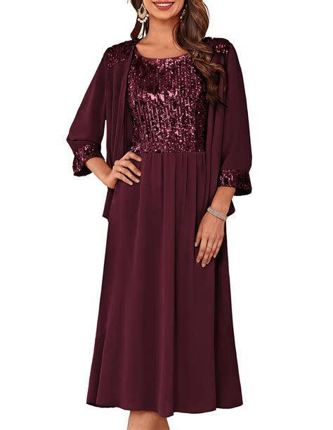 Classy Dresses For Wedding Guest Women Formal Sequin Dress Evening Gown Two Piece Dress Navy