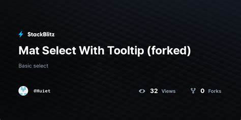 Mat Select With Tooltip Forked Stackblitz