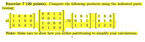 Solved Exercise 7 20 Points Compute The Following