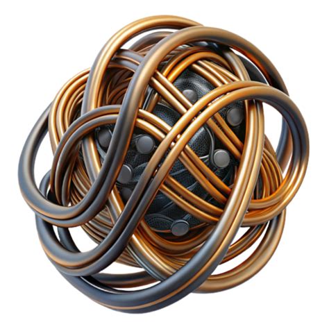 Intricate 3d Render Of Intertwined Metallic Tubes Abstract Background