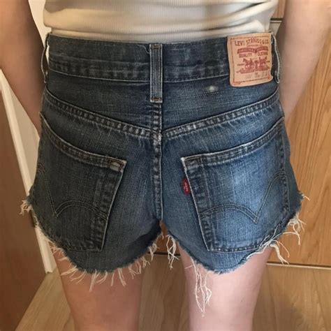Levis 569 Loose Straight Denim Shorts Size W28 Depop