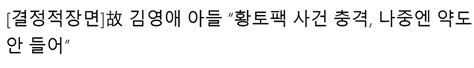 딸랑이의 세상만사 故 김영애 의 황토팩 사건 회상 이영돈 Pd와 악연