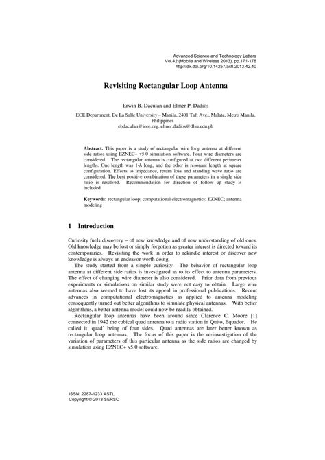 Pdf Revisiting Rectangular Loop Antenna