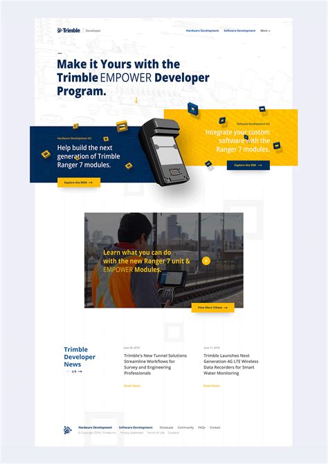 Trimble Developer Website On Behance