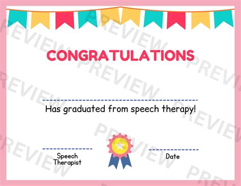Speech Therapy Graduation Certificates Pediatric Speech Therapy